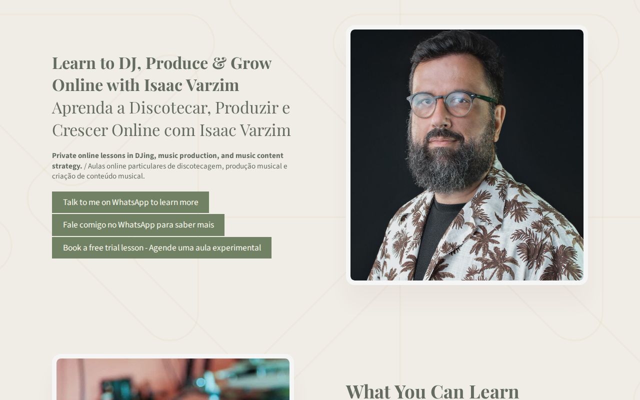 Isaac Varzim – DJ, Music Producer & Educator